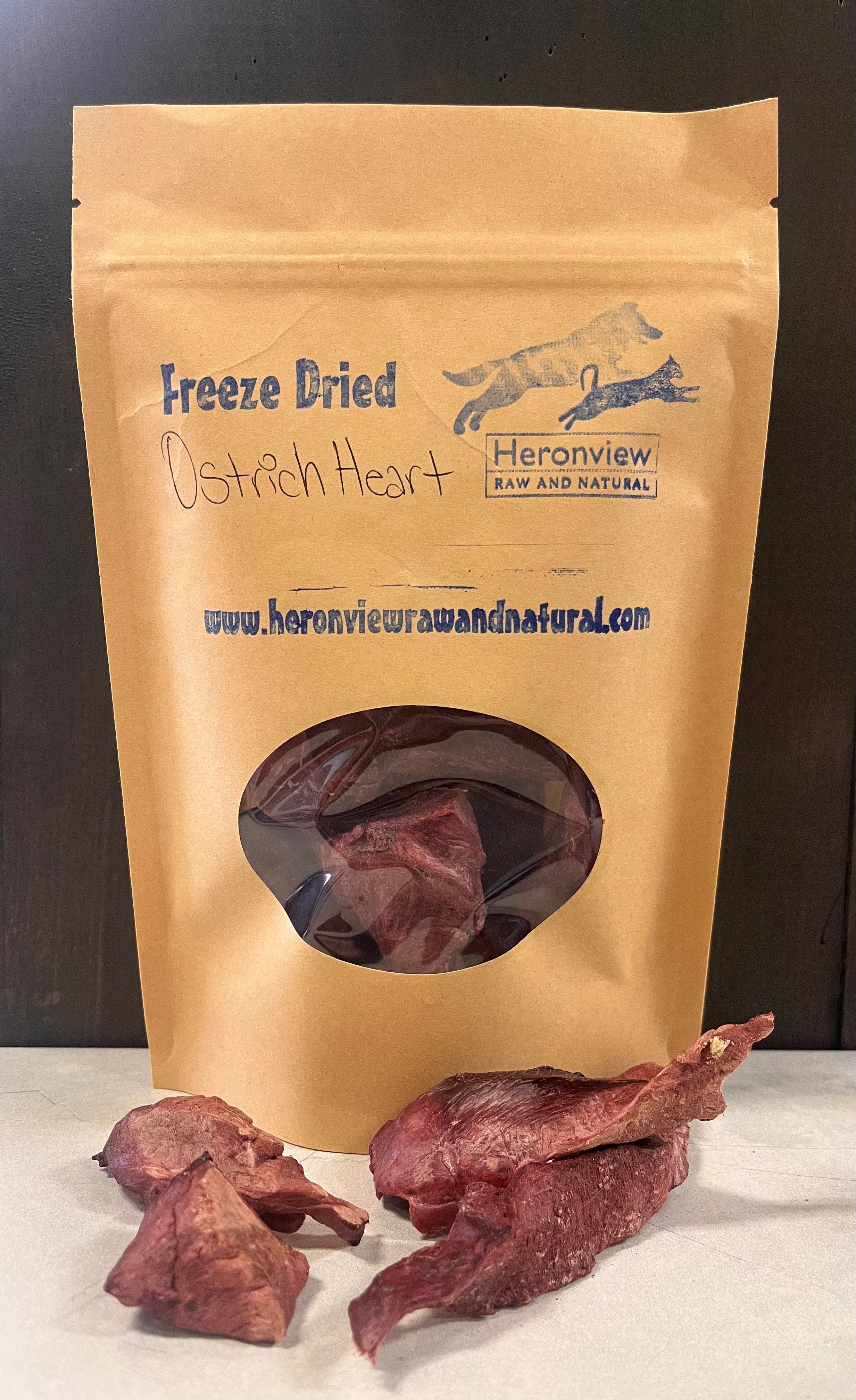 Freeze Dried Ostrich Heart – Heronview Raw and Natural
